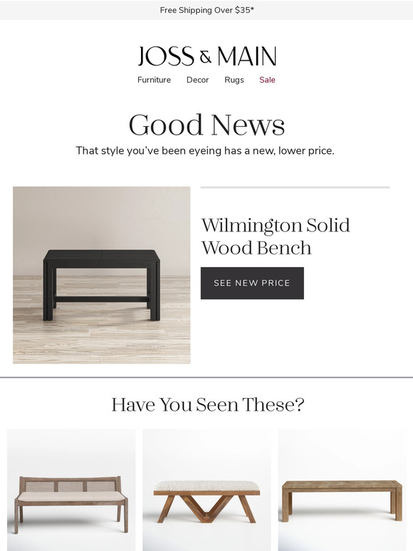 Joss & Main Email Newsletters: Shop Sales, Discounts, and Coupon Codes