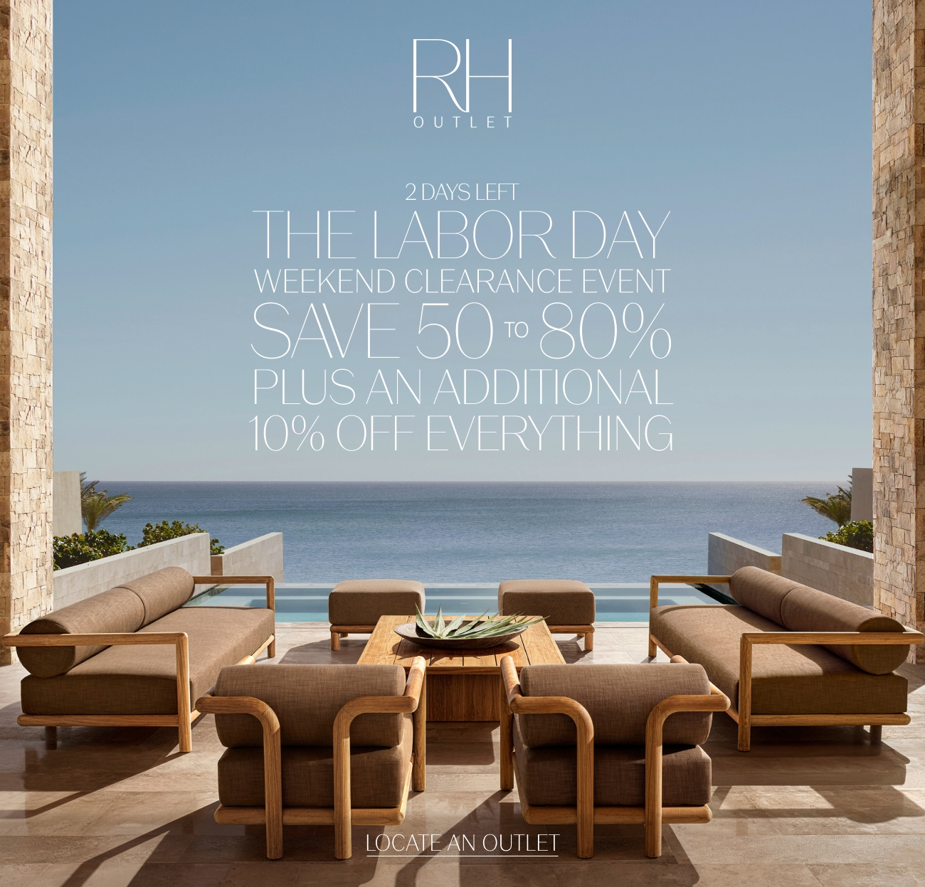 Restoration Hardware Ends Tomorrow. The Labor Day Weekend Clearance Event. Milled