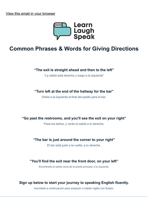 Learn Laugh Speak: English Phrases for Giving Directions | Milled