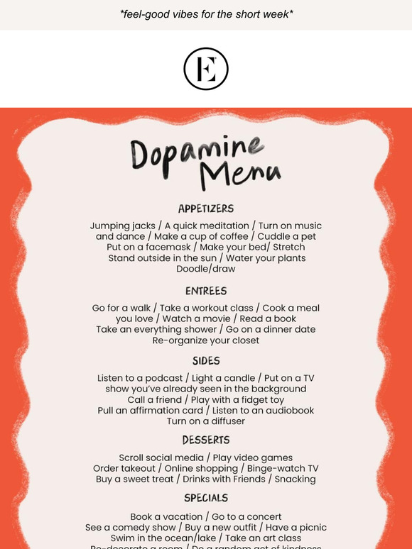 The Everygirl: your custom dopamine menu 💕 | Milled