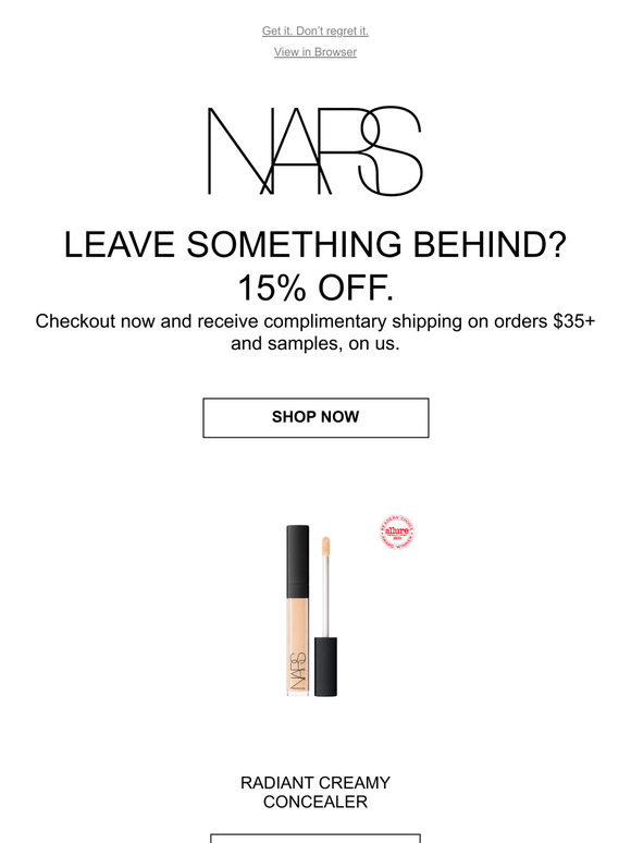 NARS Email Newsletters: Shop Sales, Discounts, and Coupon Codes