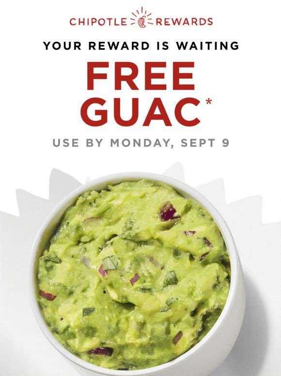 Chipotle: —: Claim your Free Guac | Milled