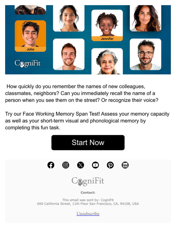 CogniFit: Do you memorize faces and names easily? | Milled
