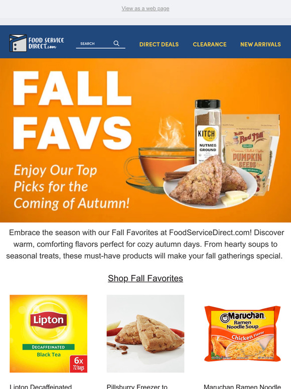 Food Service Direct: Cozy Up with Fall Favorites! | Milled