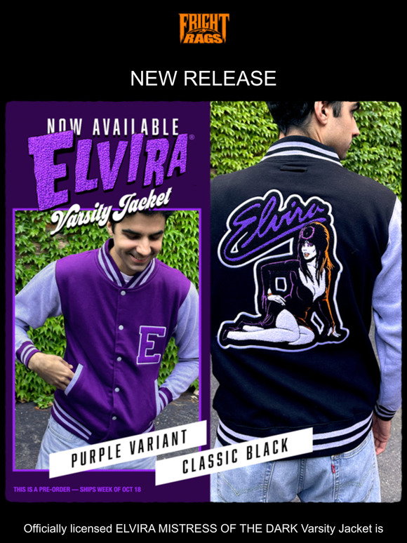 Fright Rags: 💋🦇 Elvira Jackets Now Available for Pre-Order 🧛‍♀️🦇 | Milled