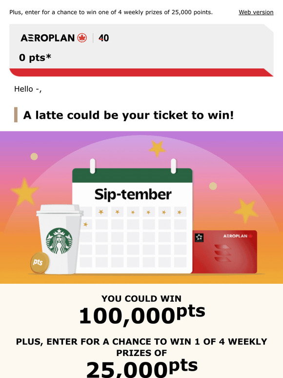Air Canada: Sip-Tember to Remember is back—you could win 100,000 points ...