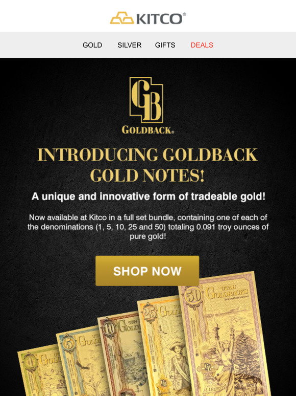 Kitco Metals: Introducing Goldback Gold Notes – Tradeable, Affordable ...