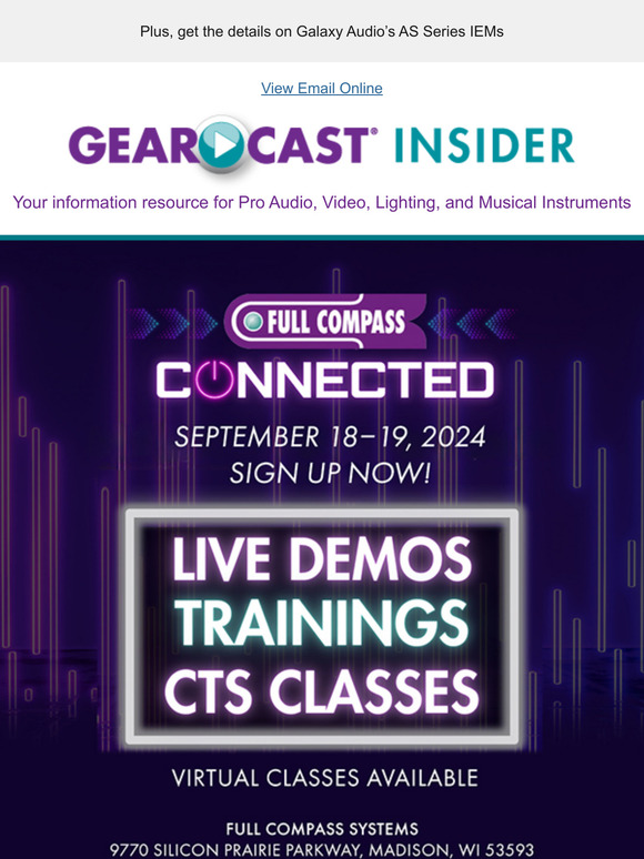 Full Compass: Renew your CTS certifications and connect with top A/V ...