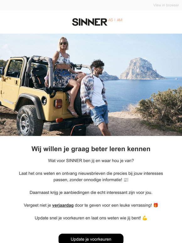Sinner: Wij willen je graag leren kennen 🤝 | Milled