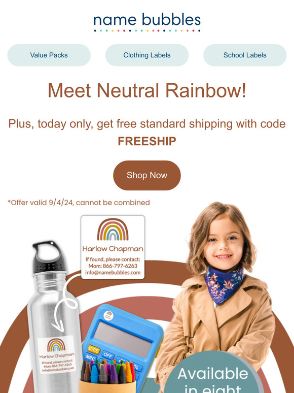 Name Bubbles: Meet Neutral Rainbow - 🌾 boho vibes await | Milled