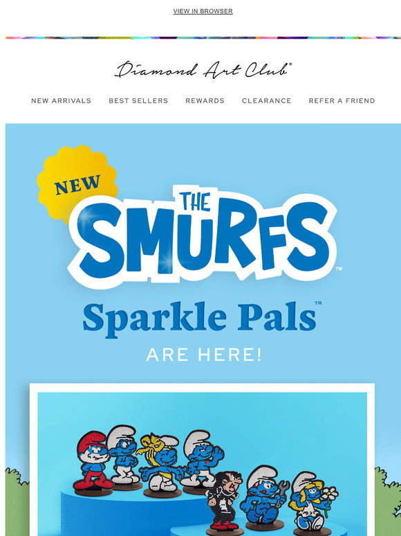 Diamond Art Club: NEW! Smurfs™ Sparkle Pals™ 🍄 | Milled