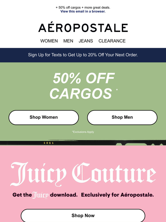PS from Aeropostale: Last Day! 💎 Aero x Juicy Couture Early Access | Milled