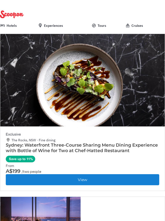 Scoopon: Waterfront Three-Course Sharing Menu Dining Experience with ...