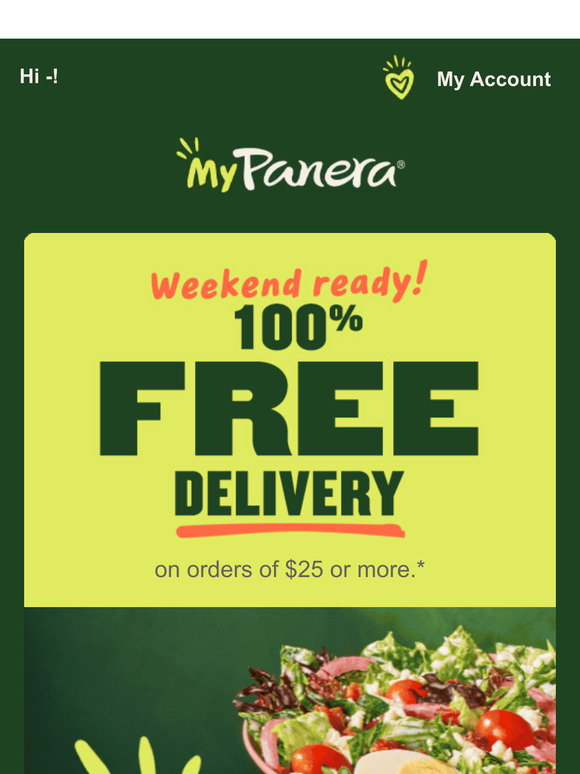 Panera Bread: 100% FREE delivery 🎉 on orders of $25+ | Milled
