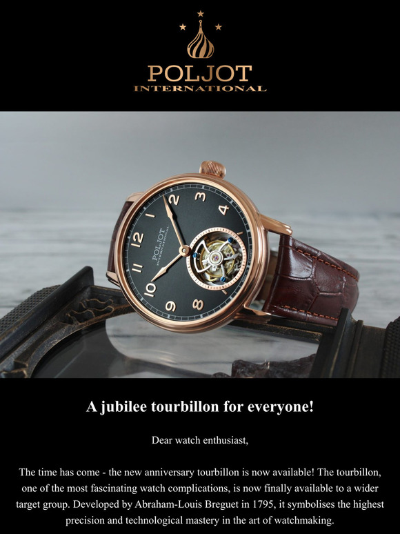Poljot: The new Tourbillon 3400.XVIII - Now available in limited ...