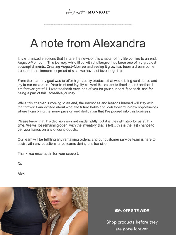 August & Monroe: It’s time to say goodbye to August+Monroe | Milled