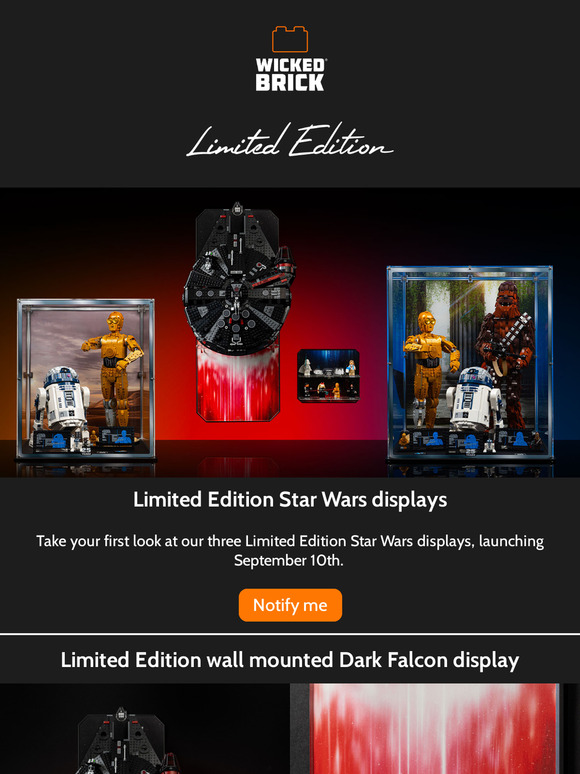 Wicked Brick: First look - Limited Edition Star Wars displays 💫 | Milled