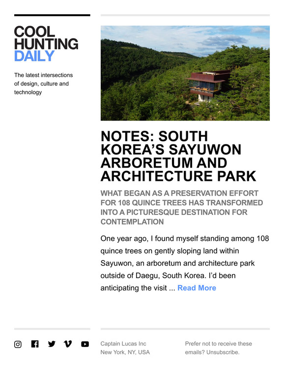 Cool Hunting People: Exploring South Korea's Sayuwon arboretum and ...