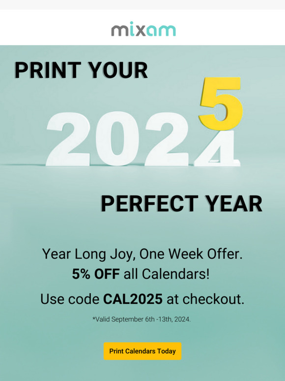 Mixam: 🚨 Plan 2025 with Custom Calendars | Milled