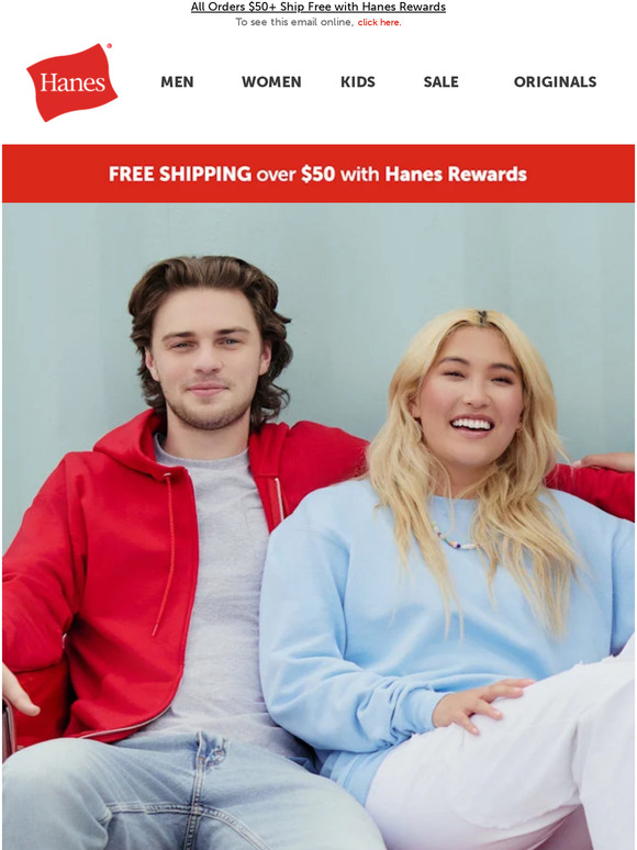 Hanes Email Newsletters: Shop Sales, Discounts, and Coupon Codes