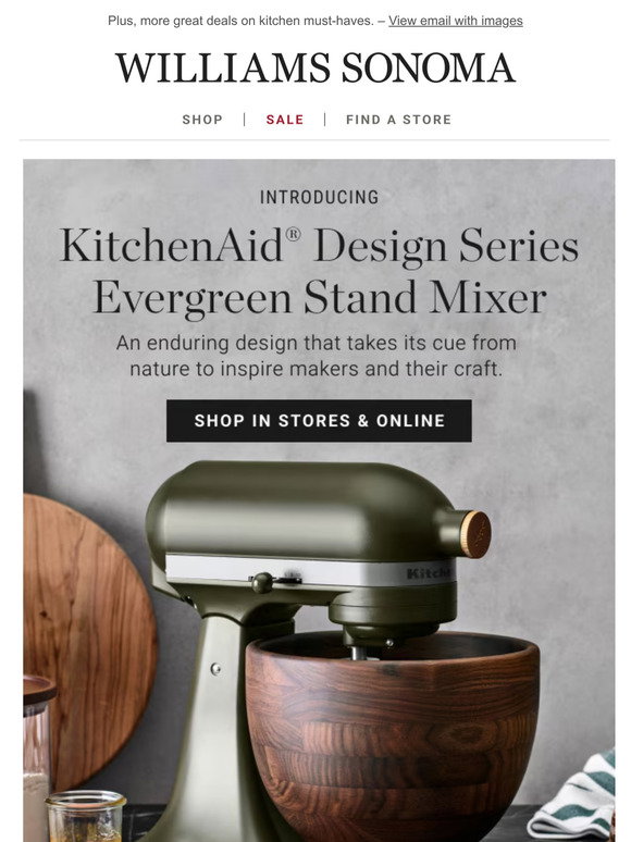 Williams Sonoma: NEW! Introducing the KitchenAid®️ Evergreen Design ...