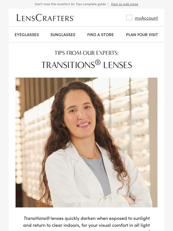 LensCrafters: Discover our top tips for Transitions®️ lenses | Milled