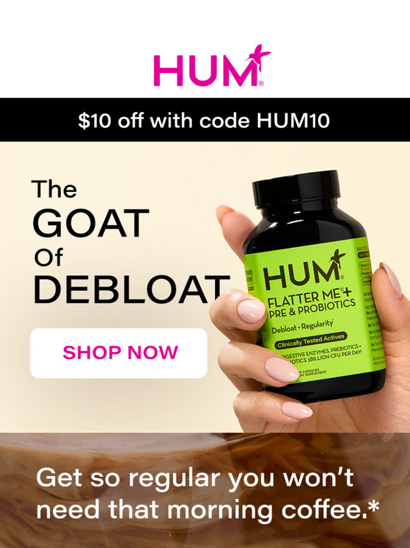 HUM Nutrition: ANNOUNCING: The GOAT of DEBLOAT 🐐💚 | Milled