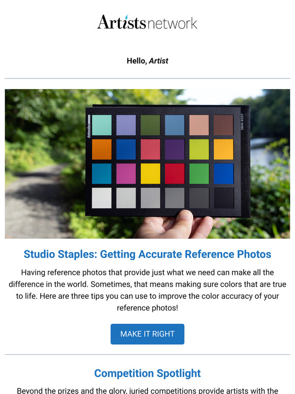 Artists Network: Studio Staples: Getting Accurate Reference Photos | Milled