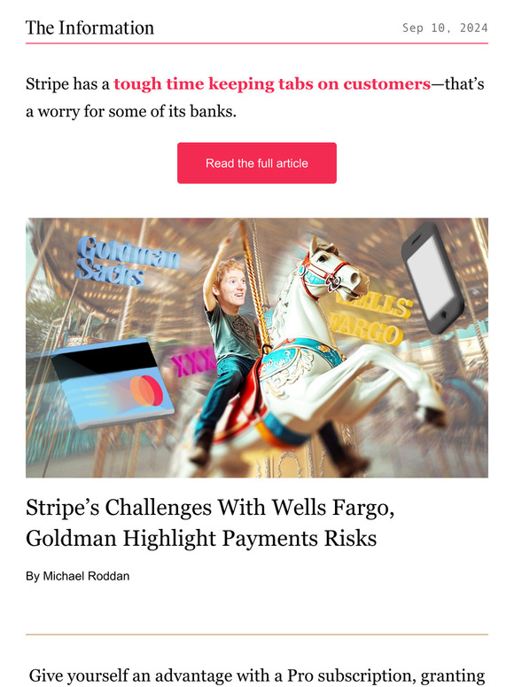 The Information: Stripe’s Challenges With Wells, Goldman Highlight ...