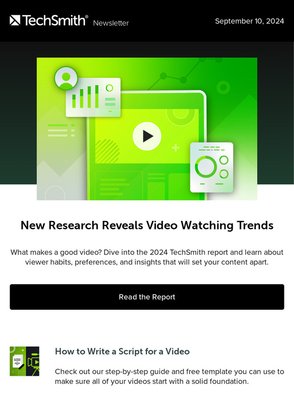 TechSmith: TechSmith News: New research revealed! Check out the 2024 video viewer study, how to ...