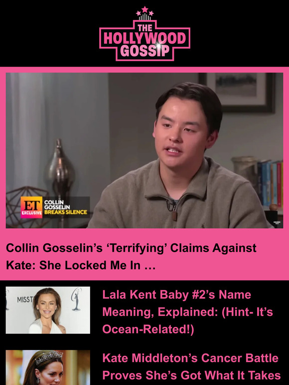The Hollywood Gossip: Collin Gosselin Claims Mom Kate Zip-Tied & Locked Him in Basement as a ...