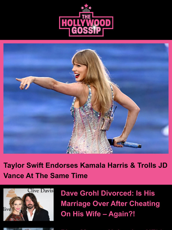The Hollywood Gossip: Taylor Swift Trolls JD Vance in *Chef’s Kiss ... The Hollywood Gossip: Taylor Swift Trolls JD Vance in *Chef’s Kiss ...