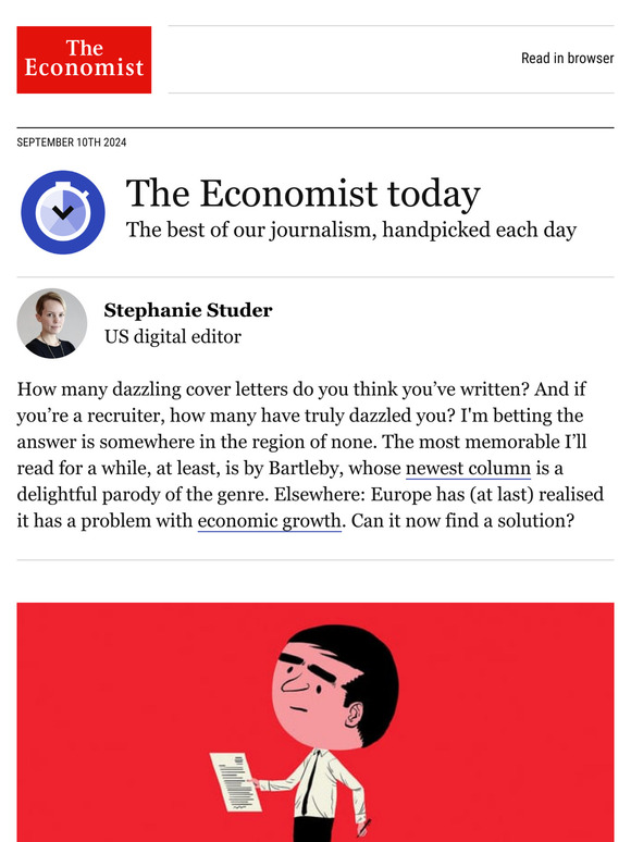 The Economist: The mystery of the cover letter | Milled