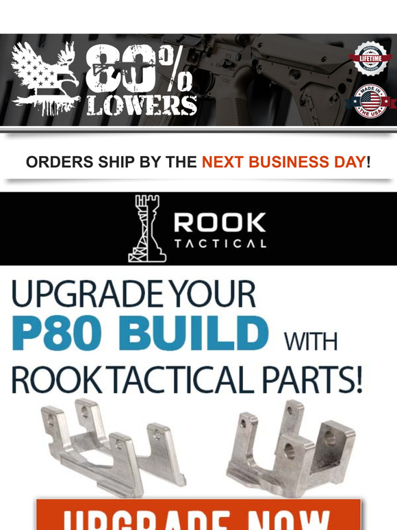 80% Lowers: ⓇⒺⓈⓉⓄⒸⓀⒺⒹ ROOK TACTICAL PARTS inside ⤵ | Milled