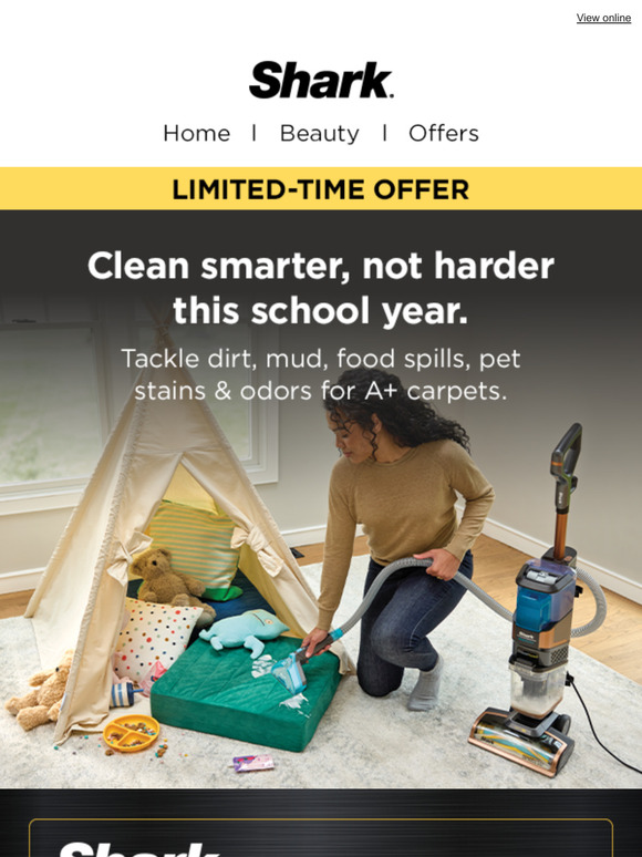 Shark Clean: Tackle back-to-school messes with savings. | Milled