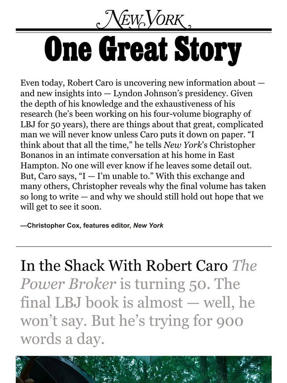 The Cut: ‘In the Writing Shack With Robert Caro,’ by Christopher ...