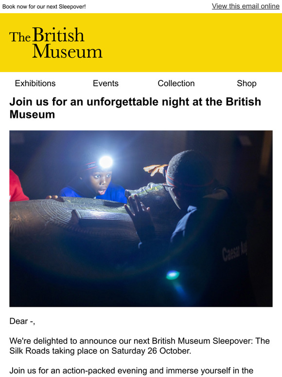 British Museum: British Museum Sleepover pre-sale | Silk Roads 🐫 | Milled