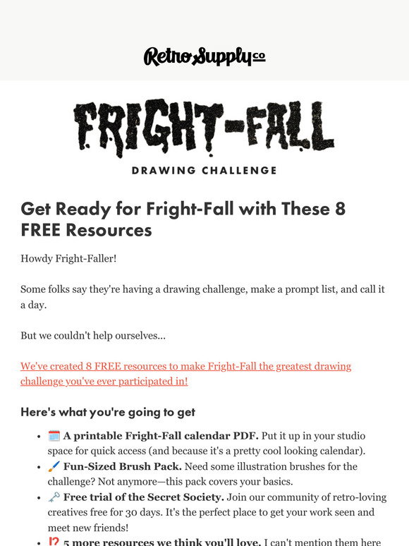 RetroSupply: 8 FREE resources for Fright-Fall | Milled