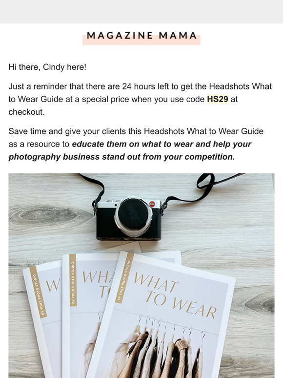 Magazine Mama: ⏰ [LAST DAY] Headshots What to Wear Welcome Guide | Milled