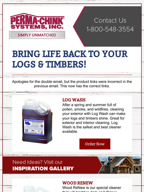 Perma Chink Systems: How To Make Your Logs & Timbers Look Like NEW ...