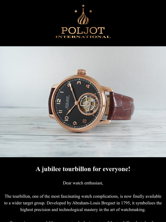 Poljot: The new Tourbillon 3400.XVIII - Learn more now | Milled