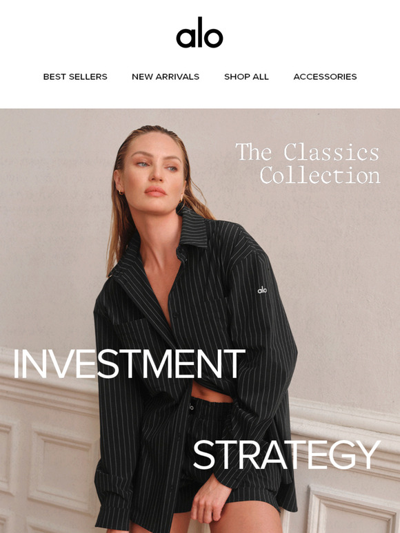 Alo Yoga: NEW: Pinstripe Daylight Set | Milled