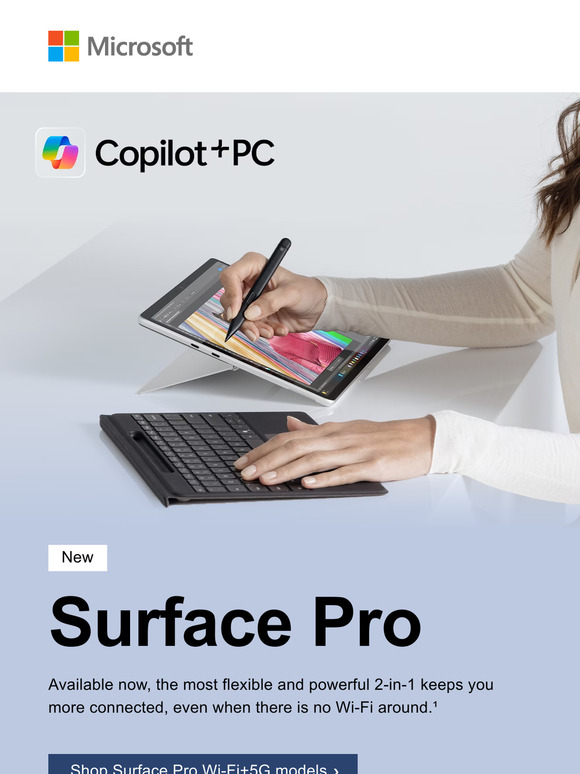 Microsoft: Introducing the new Surface Pro Wi-Fi+5G models | Milled