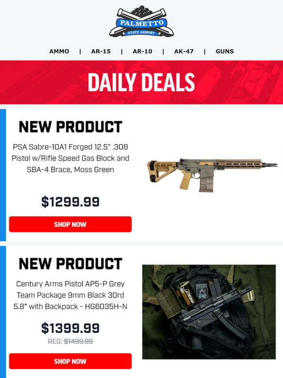 Palmetto State Armory: The Ultimate .308 Pistol! | NEW PSA Sabre-10A1 ...