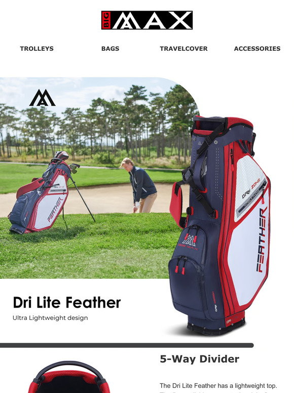 BIG MAX Golf: BIG MAX Dri Lite Feather - Our Featherweight Stand Bag ...