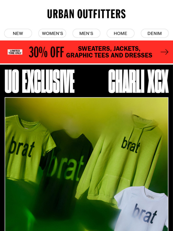 Urban Outfitters: 🦠 exclusive charli xcx merch, dropping NOW → | Milled
