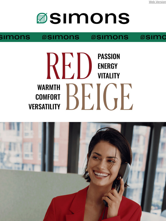 Simons: Today's hottest duo: red and beige | Milled
