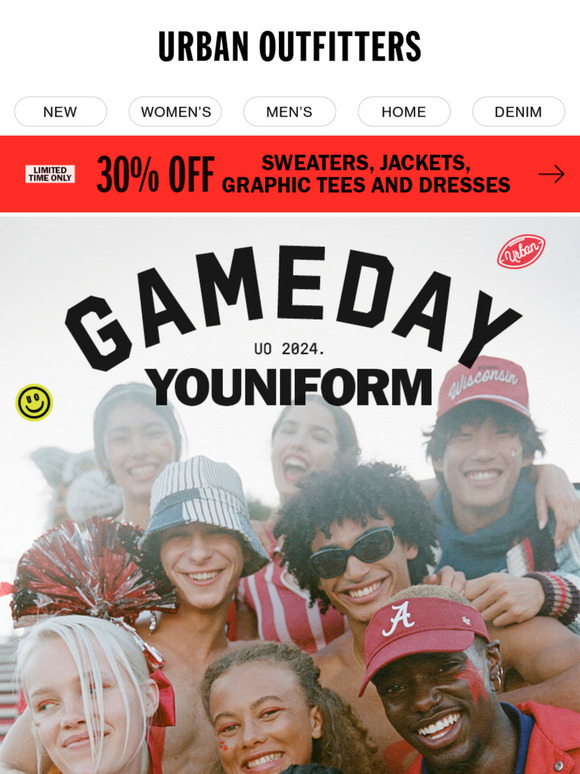 Urban Outfitters: your game day YOUNIFORM 👏 → | Milled