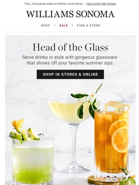 Williams-Sonoma: Explore our signature glassware collections 🥂 | Milled