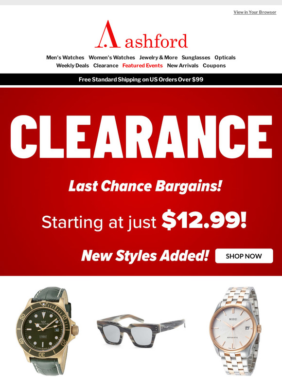 Ashford Email Newsletters: Shop Sales, Discounts, and Coupon Codes